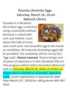 Pysanka Ukrainian Eggs – Babcock Library